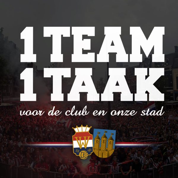 1 Team 1 taak: Voor de club en onze stad! – Supportersclub Willem II